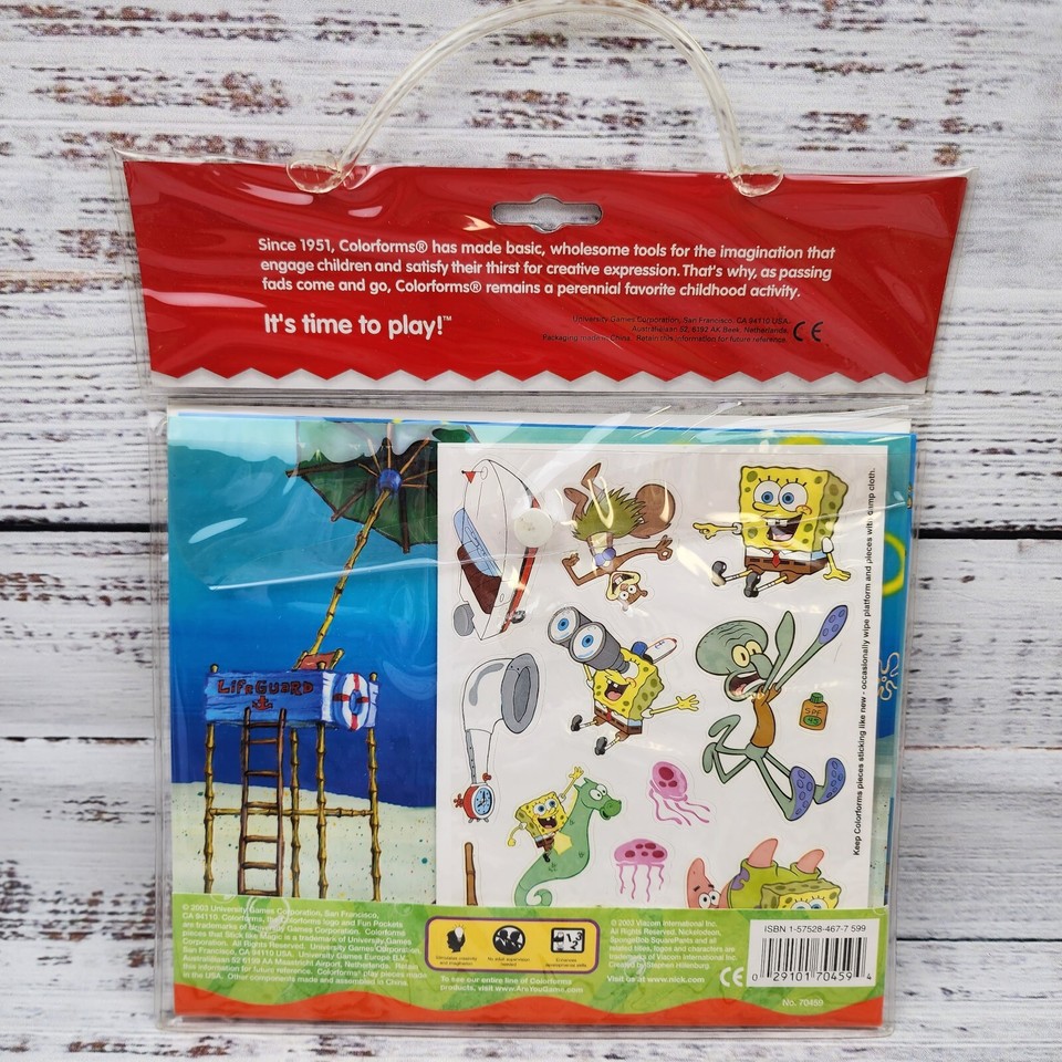 Spongebob Squarepants Colorforms Game Nickelodeon 25 Magic Stick On ...