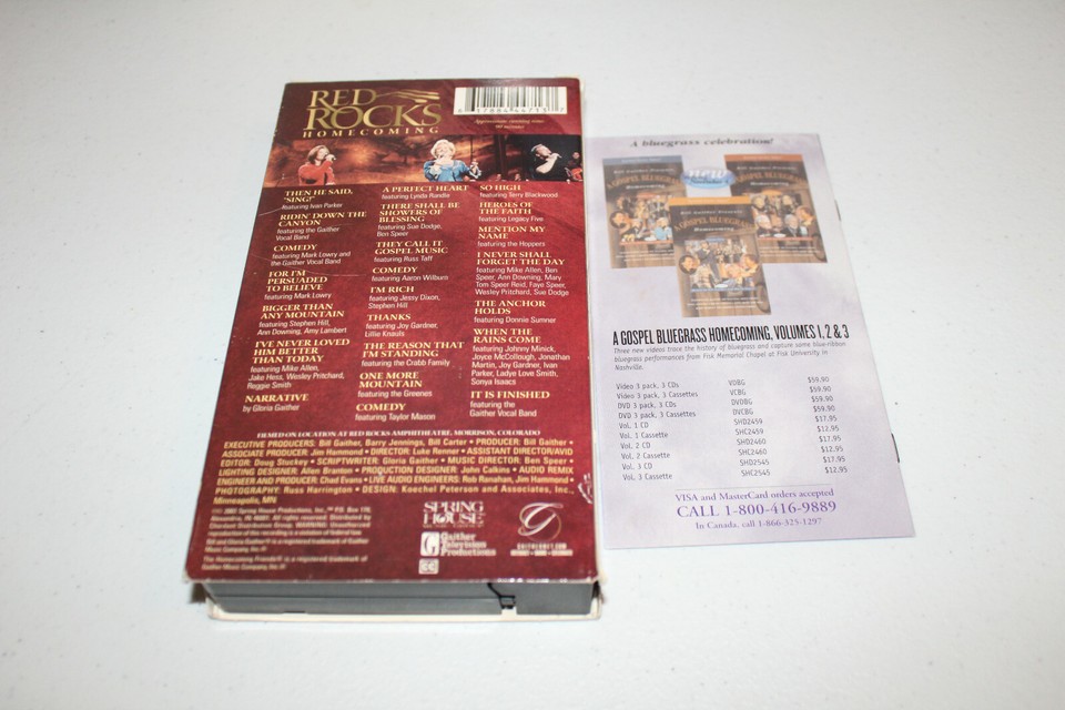 Gaither Gospel Series : Red Rocks Homecoming (VHS 2003) Homecoming ...