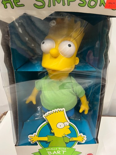 Mattel VINTAGE THE SIMPSONS “REALLY RUDE BART” 12” DOLL new in box Bart ...