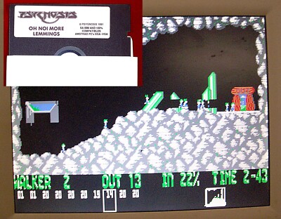 Psygnosis OH NO! more Lemmings 5.25 Floppy For IBM Tandy Amstrad 1991 ...