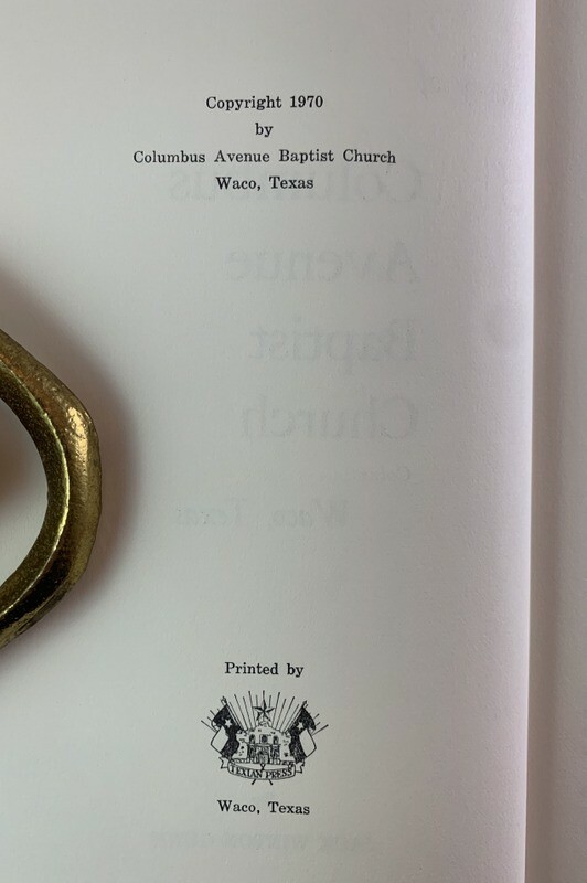FINE CONDITION History Columbus Avenue Baptist Church Waco Texas 1ST ...