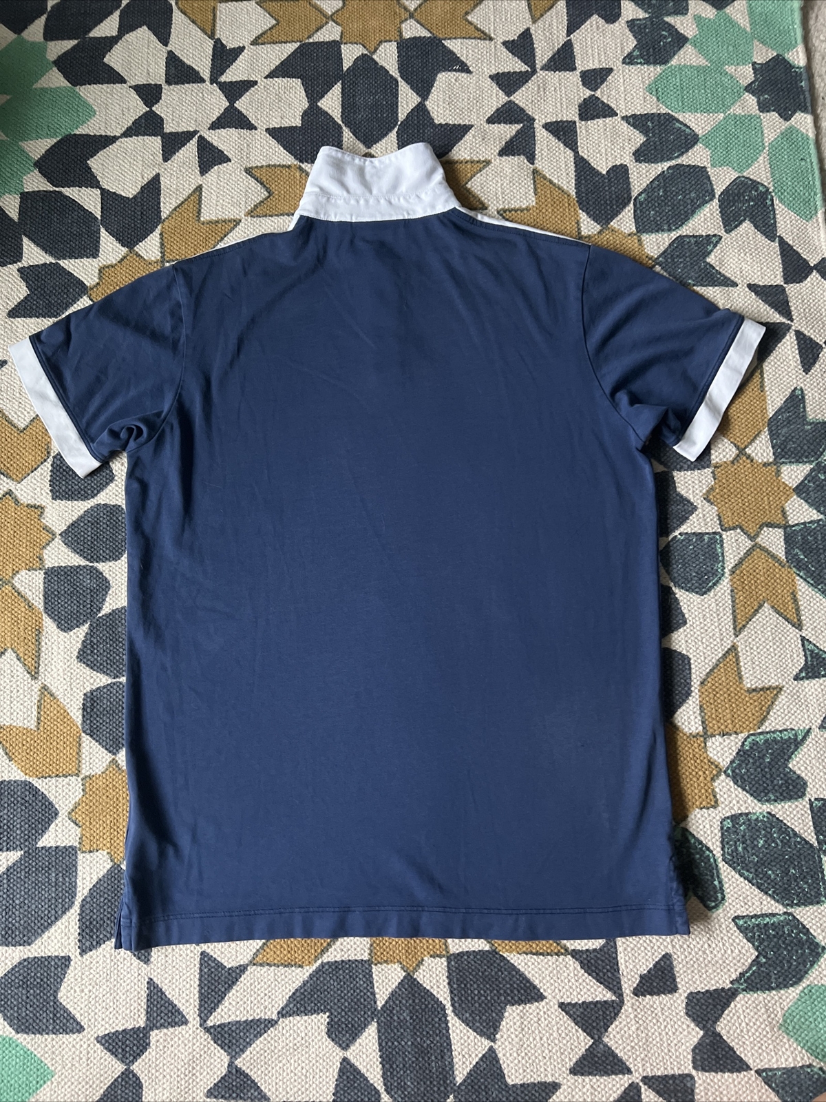 Devereux Golf Duke Polo Shirt Size Small Blue White Short Sleeve Pima ...