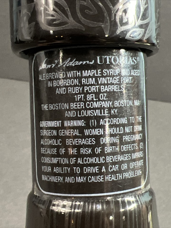Sam Adams Utopias Beer Bottle 10th Anniversary Cheers To 10 Years Jim ...