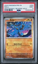 2025 POKEMON PRE EN-PRISMATIC EVOLUTIONS MASTER BALL REVERSE HOLO RIOLU ...