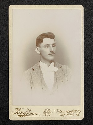 York Pennsylvania PA Handsome Man With Unibrow Antique Cabinet Photo | eBay