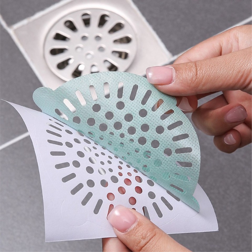 30 Pcs Disposable Sink Strainer Sticker Floor Drain Hair Filter Sticker ...