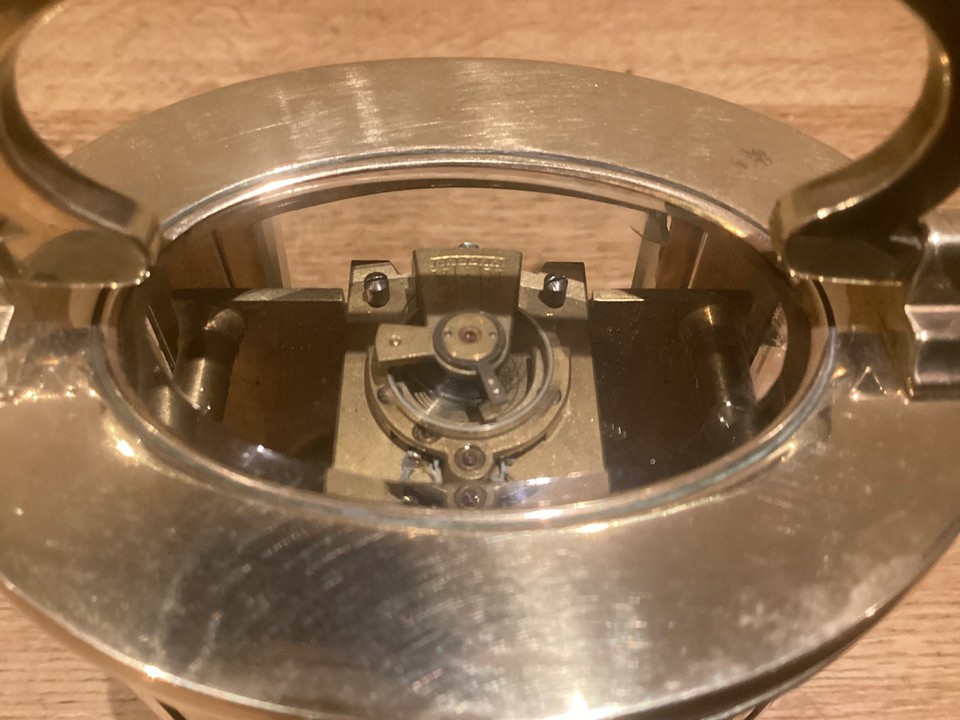 Oval Eight Day Brass Carriage Clock ~ In Good Condition and in Working ...