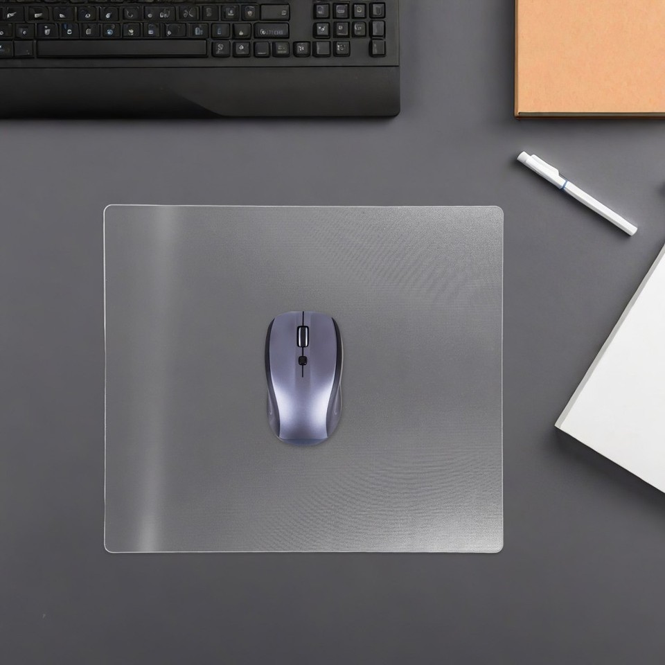 Transparent Glass Mouse Pad Smooth Gaming Hard Surface Mousepads | eBay