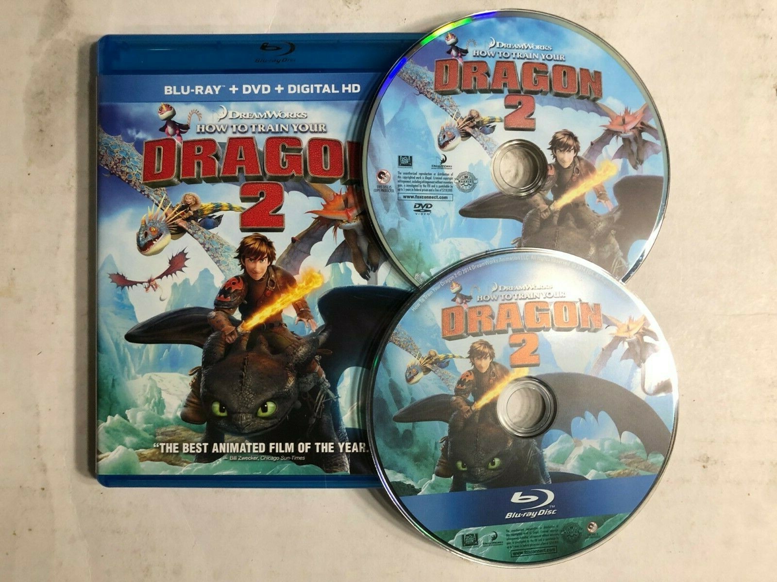 How to Train Your Dragon 2 (Blu-ray / DVD, 2-Disc Set, 2014) Toothless ...