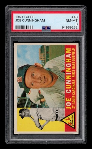 1960 Topps Set-Break # 40 Joe Cunningham PSA 8 NM-MT | eBay