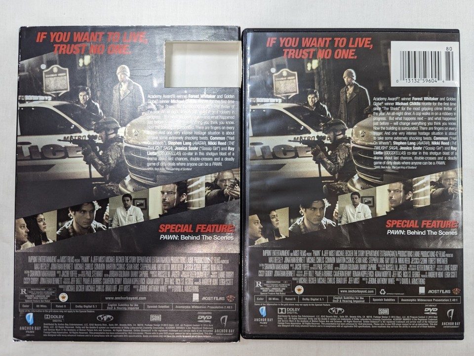 Pawn (DVD Movie 2013) Ray Liotta Forest Whitaker Rated R Action Drama ...