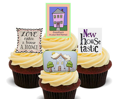 First Home / New House Edible Cupcake Toppers, Stand-up Fairy Cake ...