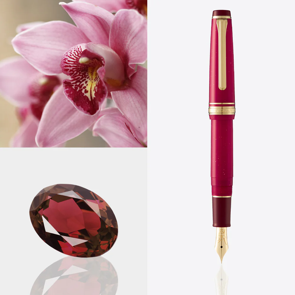 Sailor Fountain Pen Pro Gear Slim Mini 14K January Birth Garnet ...