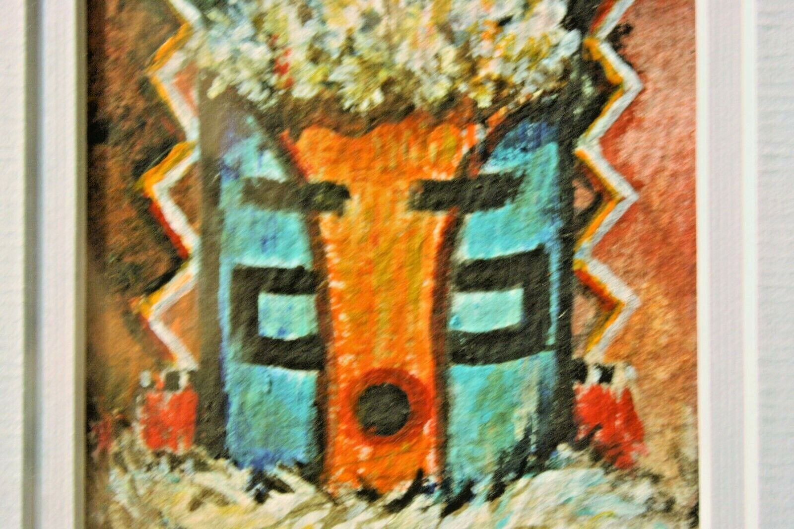 ORIGINAL SIGNED SMALL ARTWORK "RAINMAKER MASK" KACHINA ART by MISHA ...