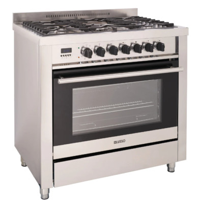 900mm Freestanding Dual Fuel Cooker with 5 Sabaf Gas Burners (Ctr Wok ...