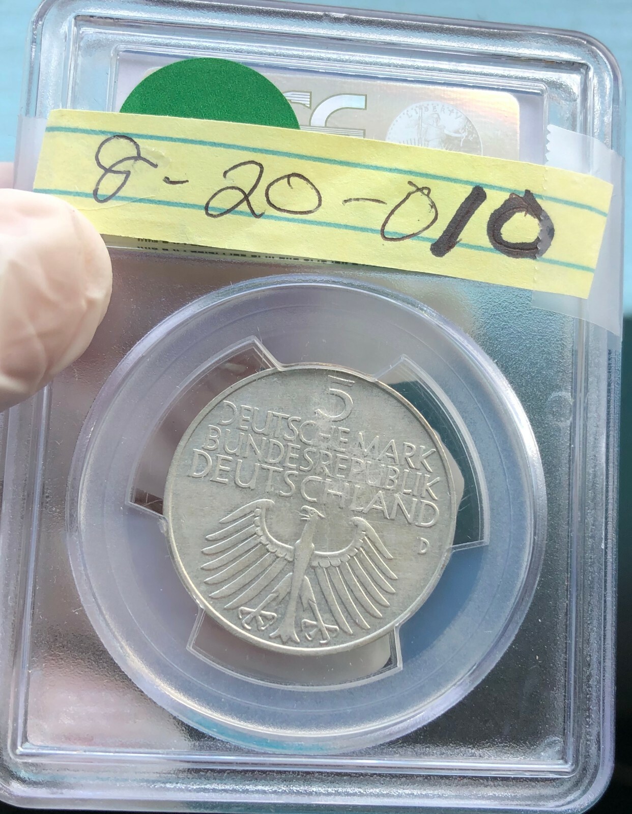 1952-D German 5 Mark, Nurnberg, PCGS AU Details, Scarce. | eBay