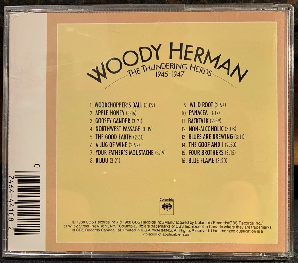 CD Woody Herman The Thundering Herds 1945-47 1988 1CD | eBay