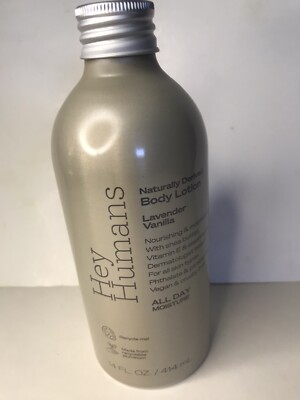 Hey Humans Naturally Derived Moisturizer Body Lotion Lavender & Vanilla ...