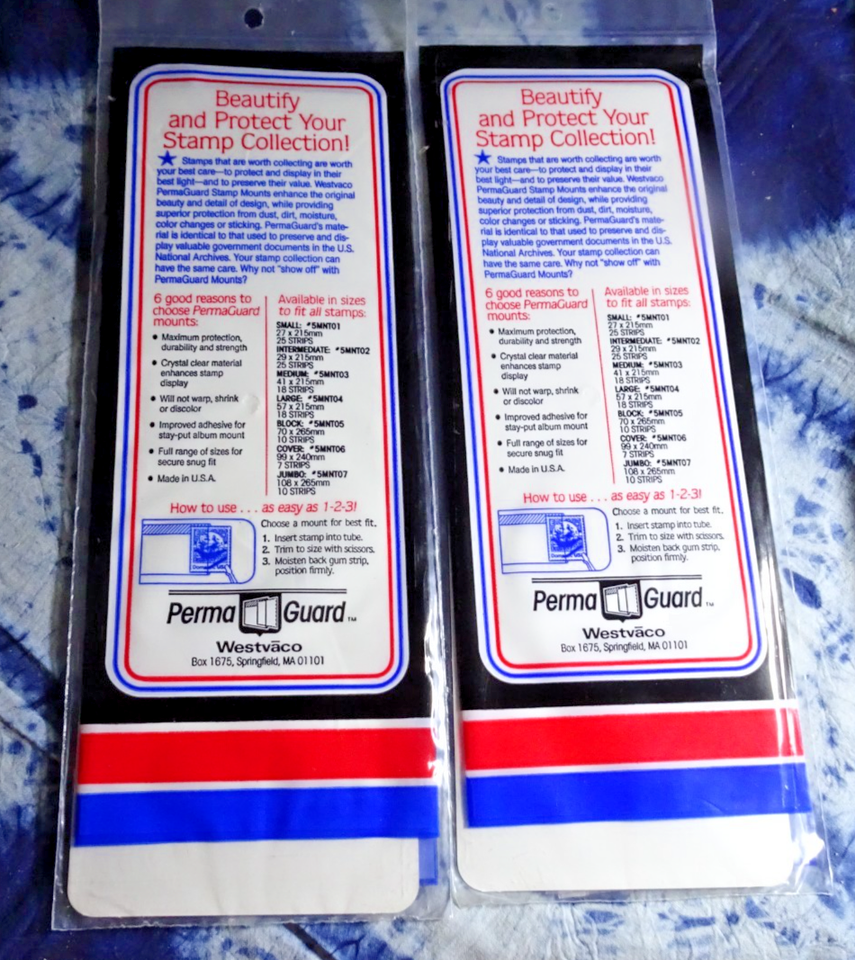 "2" WESTVACO PERMA GUARD CLEAR STAMP MOUNTS "MADE USA" ARCHIVAL QUALITY ...
