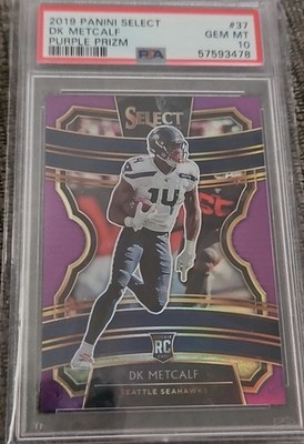 2019 Select DK Metcalf Purple Prizm RC /75 PSA 10 GEM MT 🔥 SSP Steelers ...