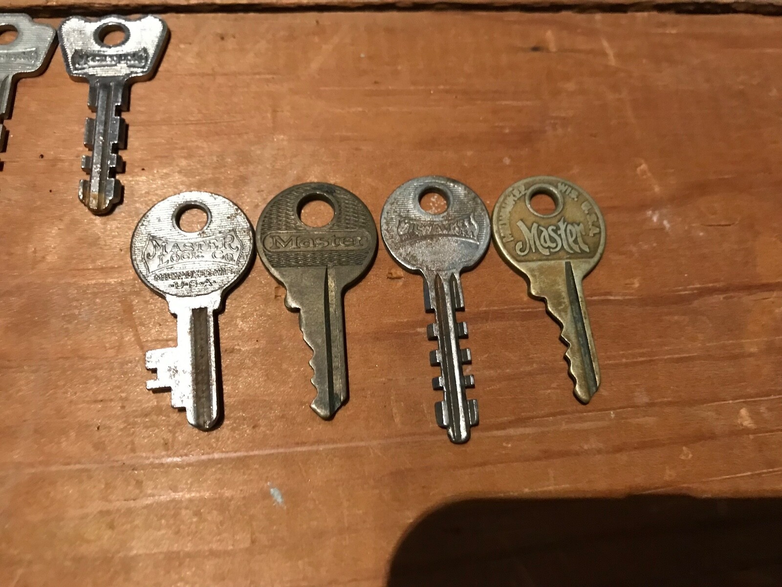 26 Vintage Master Lock keys key Various Padlock Brass Steel Lions ...