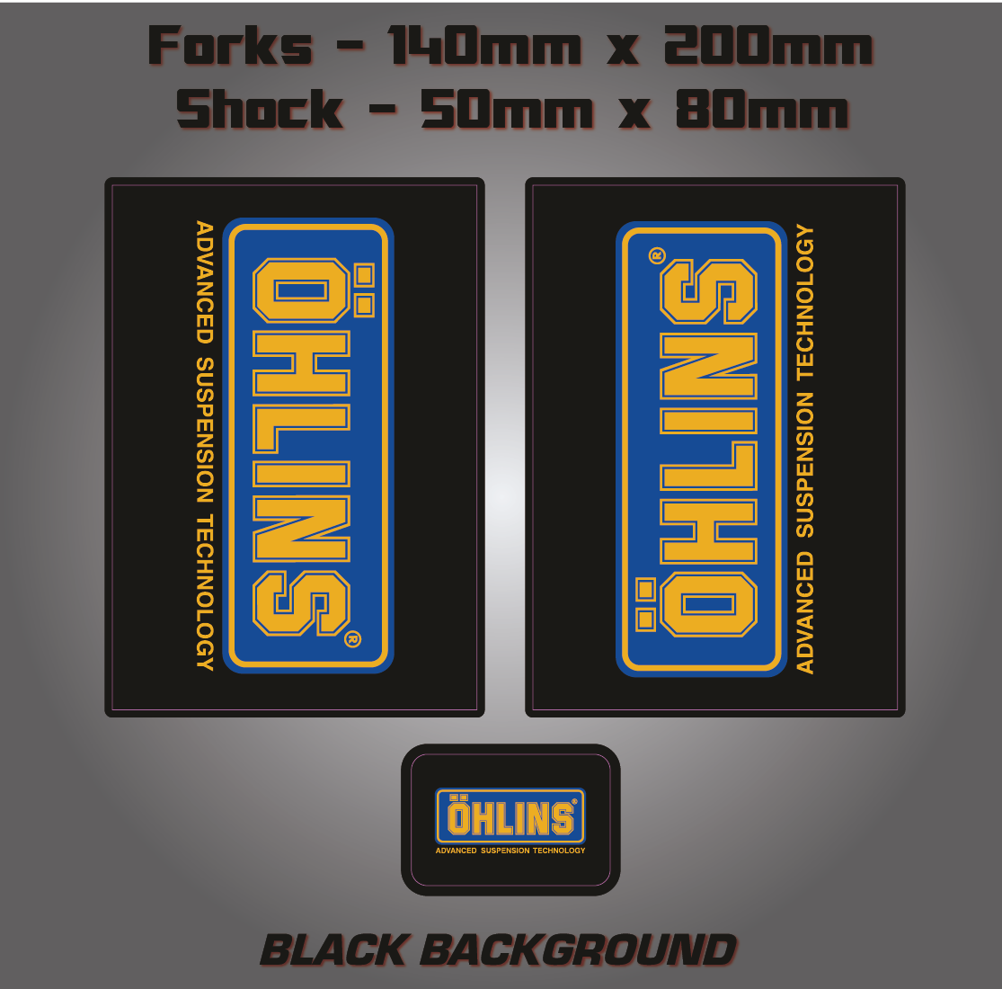 Motocross MX HONDA CRF OHLINS Fork Leg & Shock Decal Stickers BLACK ...