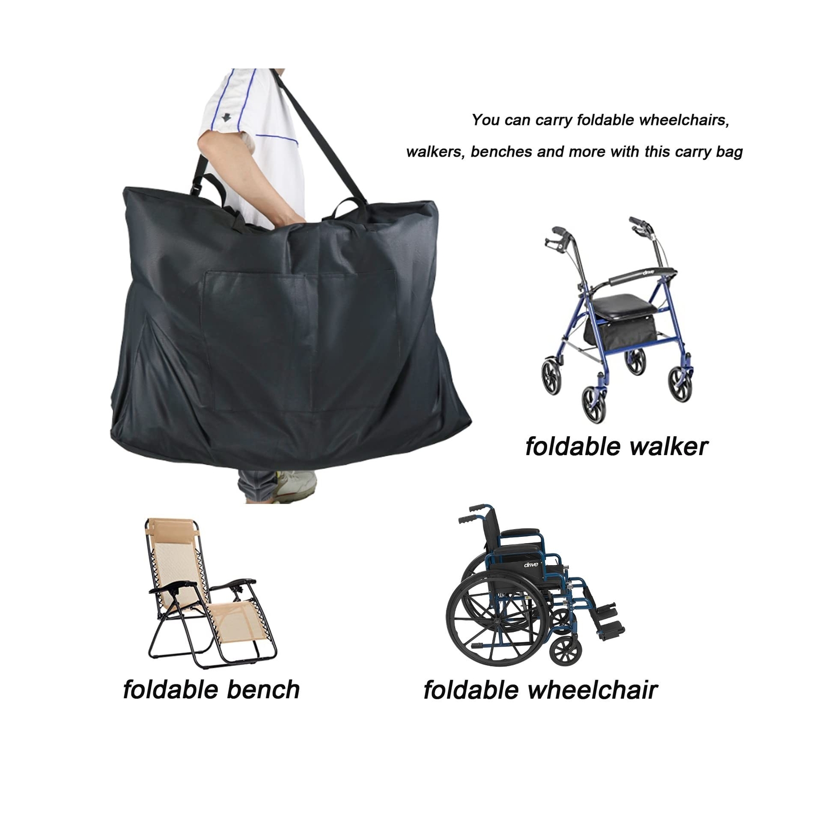 Rollator Travel Bag,Waterproof Wheelchair Bag for Folding Walker ...