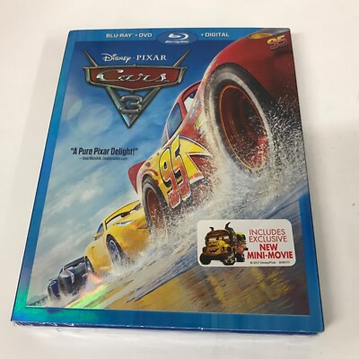 "CARS 3 " (Blu-ray+DVD+Digital, 2017; 2-Disc Set) NEW SEALED w ...