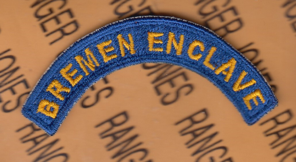 US Army ETO European Theatre of Operations BREMEN ENCLAVE ~3" tab patch ...