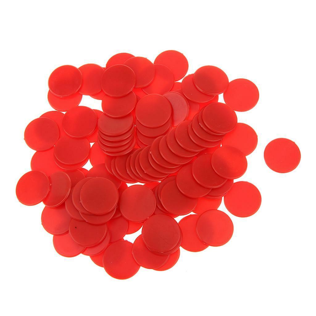 100 x 18mm New Plastic Counters Board Game Tiddlywinks Teaching Aid 4 ...