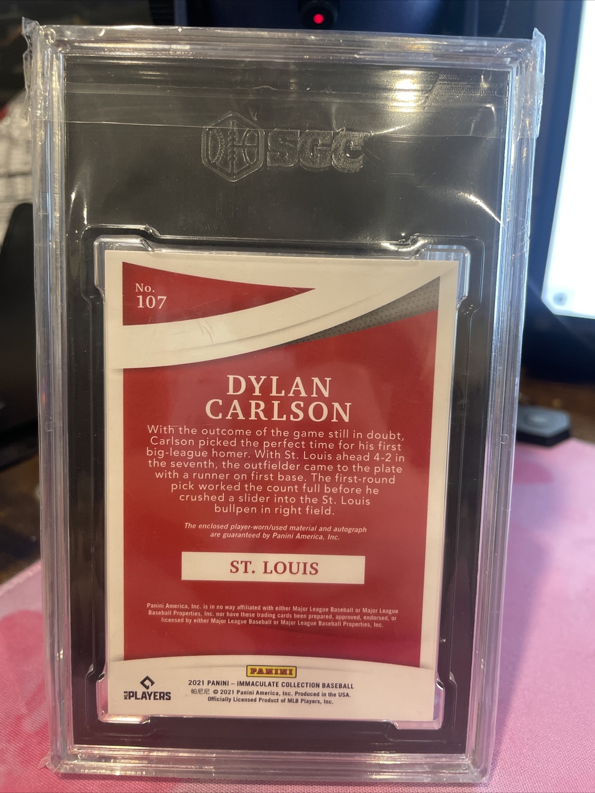 2021 Panini Immaculate Collection #107 Dylan Carlson Material Autographed /49 | eBay