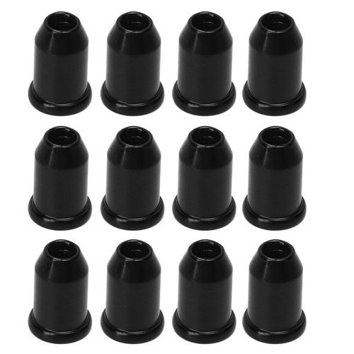 (Black)12x Guitar Ferrules String Cap Mounting Buckle Through Body ...