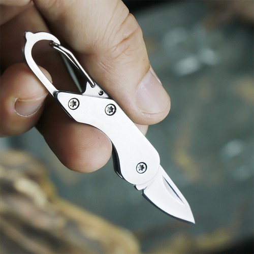 Stainless Steel Keychain Folding Knife - Portable Mini Pocket Knife for ...