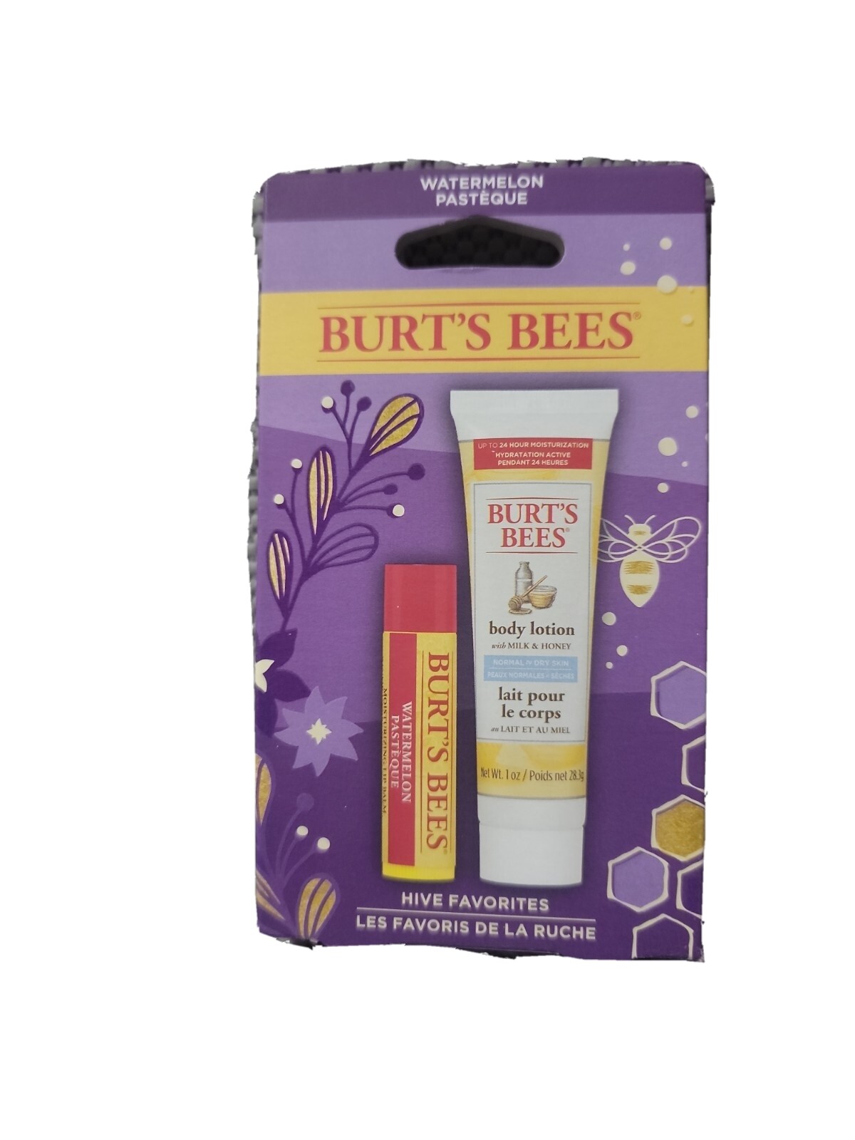 NEW Burt's Bees Hive Favorites Watermelon Gift Set with Lip Balm & Body ...