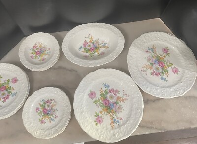 LOT OF 15 VINTAGE PORCELAIN POPE GOSSER DINNERWARE PIECES ROSE POINT | eBay