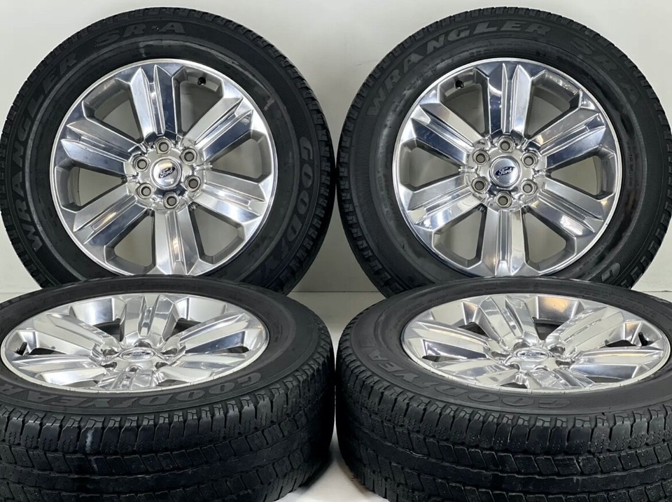 (4) FORD F150 KING RANCH OEM FACTORY 20" RIMS/TIRES CHROME 6X135 JL34 ...