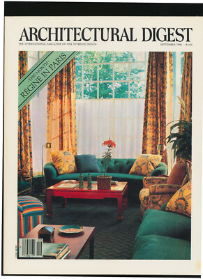 Vtg 1980's Architectural Digest September 1981 William Hodgins Regine ...