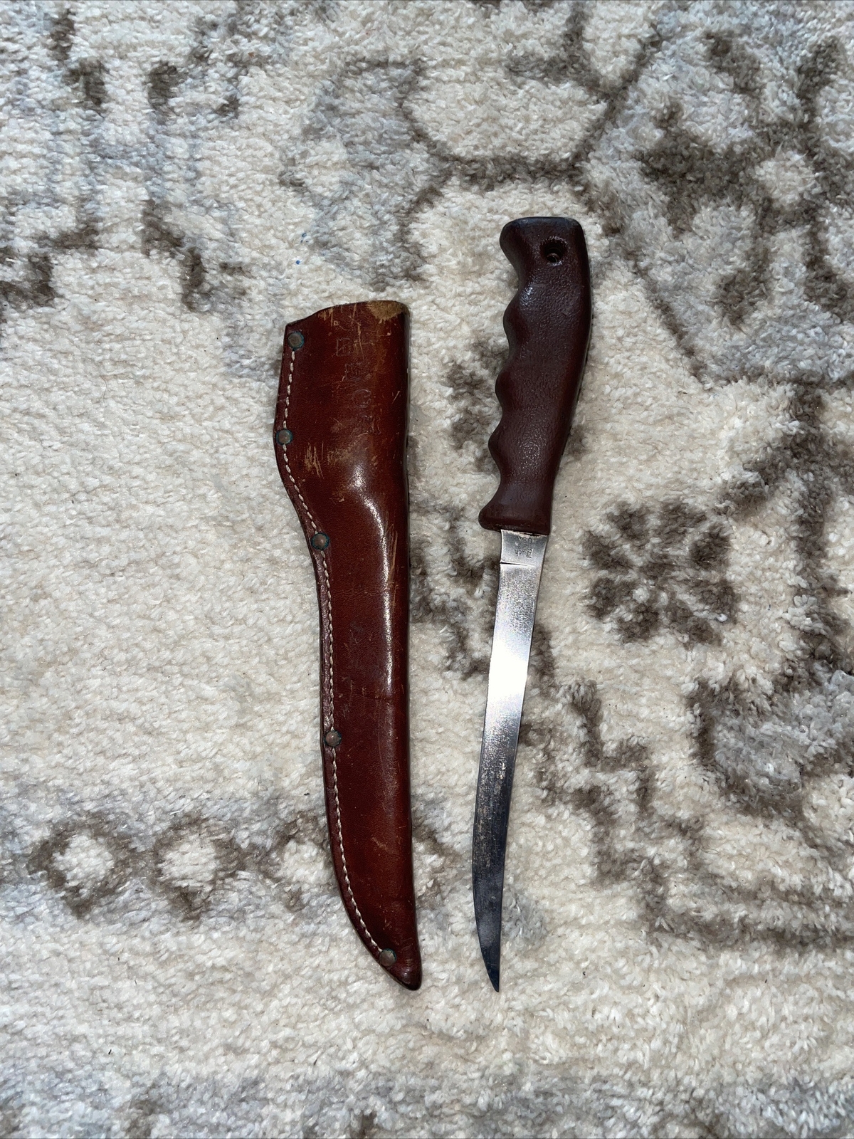 Vintage Buck 123 LakeMate Filet Knife With Leather Sheath USA Made ...