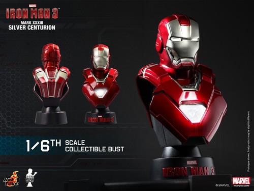 Hot Toys HTB20 Iron Man 3 Silver Centurion (Mark XXXII MK 33) 1/6 LED ...