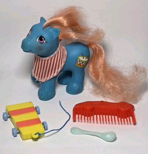 Vtg 80s Playtime Baby Brother G1 My Little Pony MLP Baby Drummer w ...
