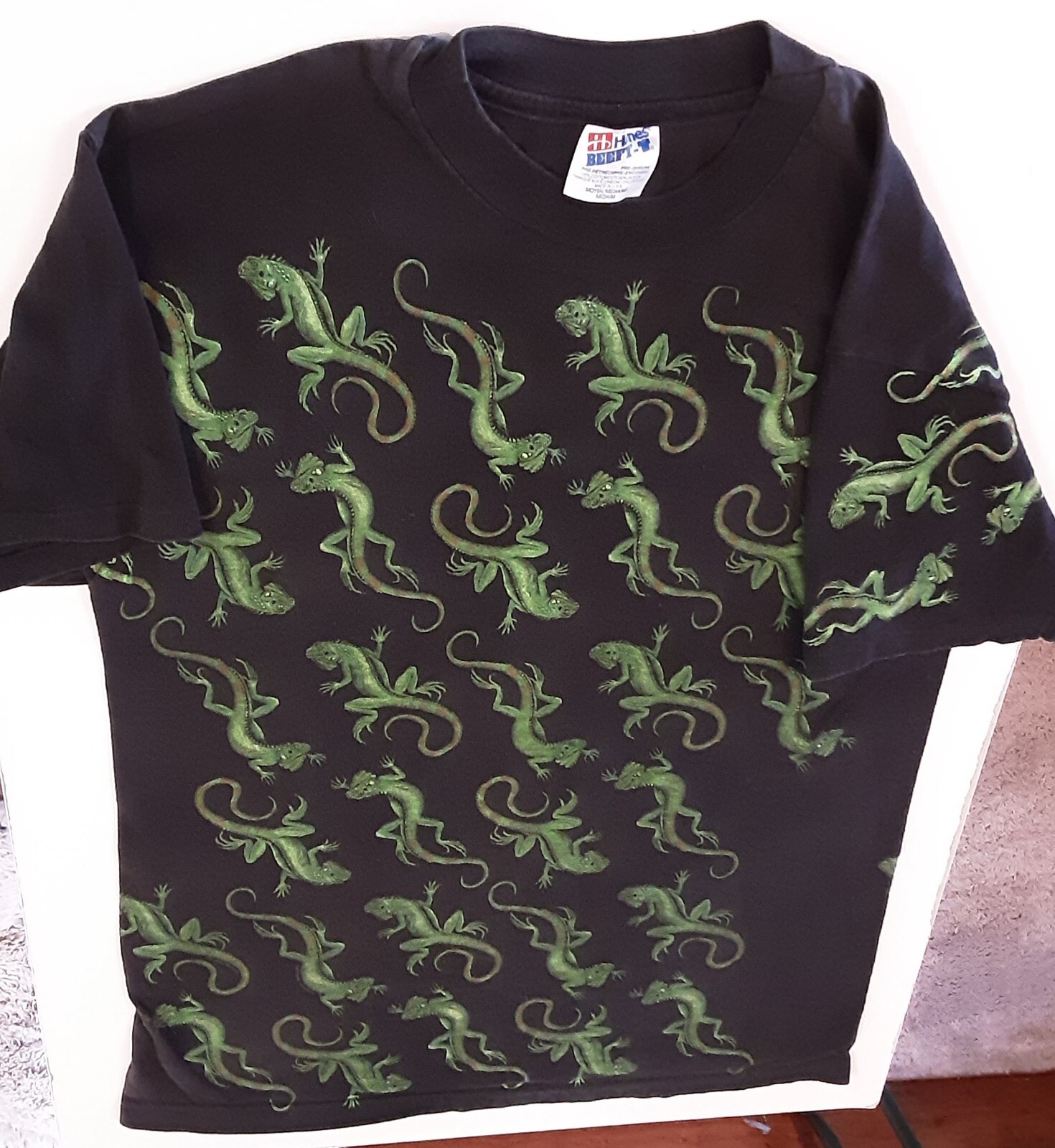 Vintage Medium Tee Shirt - Lizards Iguanas Single Stitch Hanes Beefy ...
