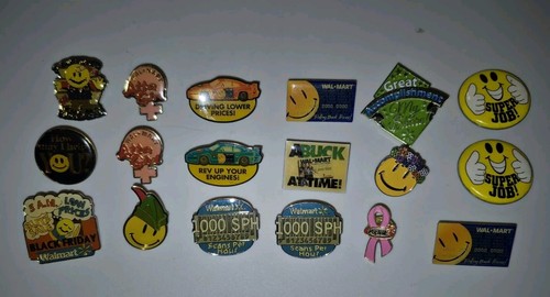 Walmart Pinback Pin Lot Of 18 | eBay