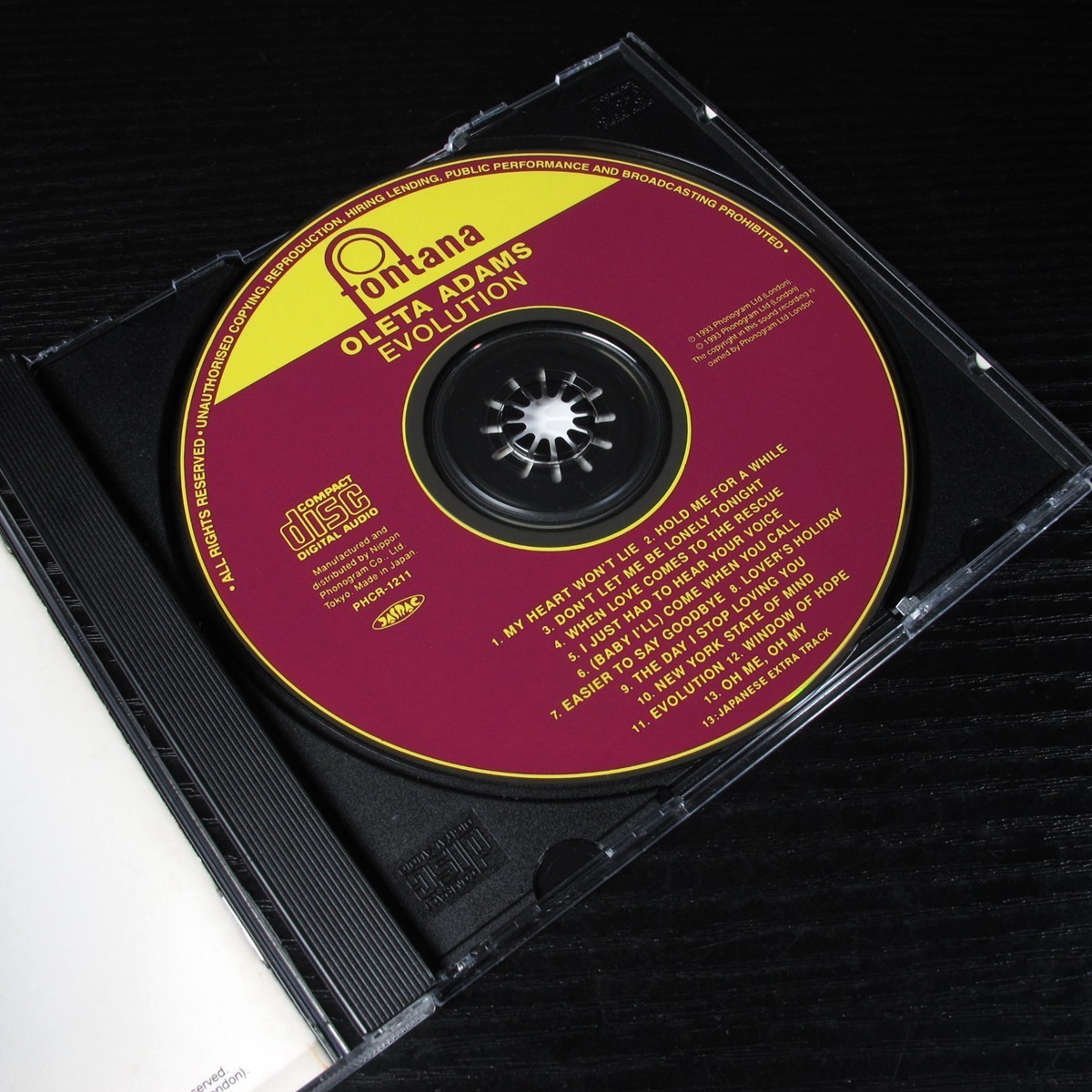 Oleta Adams ‎- Evolution JAPAN CD+Extra Track PHCR-1211 #134-3 | eBay