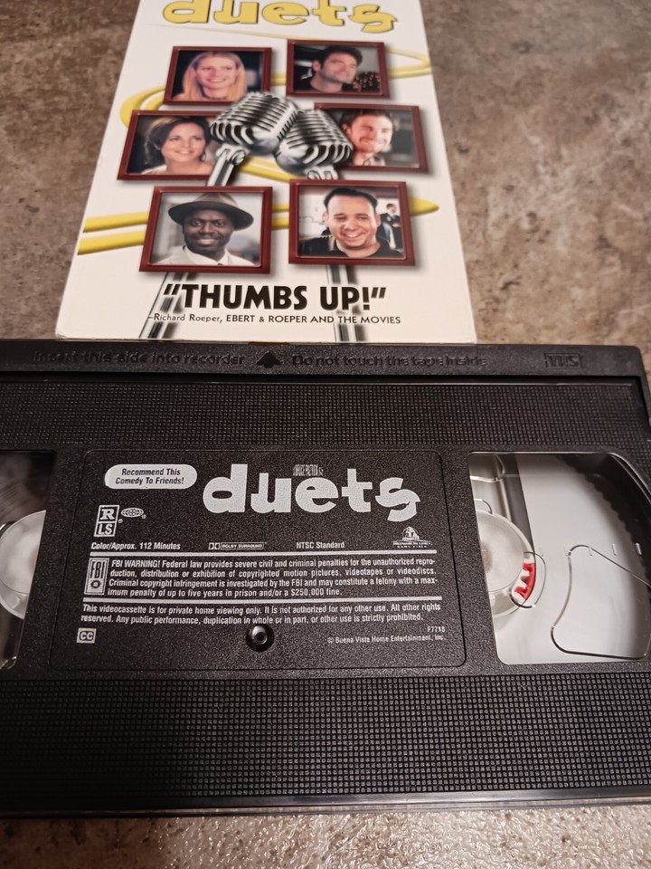Vintage Duets Movie VHS Tape EUC Tested Maria Bello, Gwyneth Paltrow ...