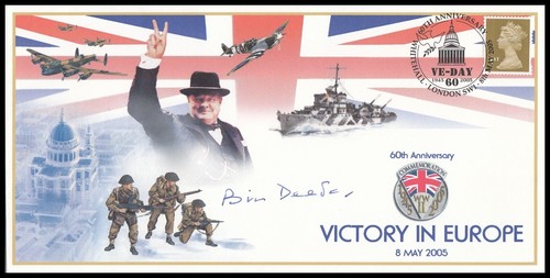 LORD BILL DEEDES KBE MC PC Signed Victory in Europe VE Day 60th Anniv ...