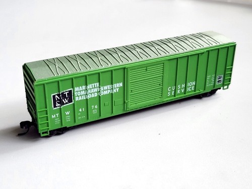 N Scale AJCC 1194-115A 50' Single Door Boxcar Marinette Tomahawk # 4176 ...