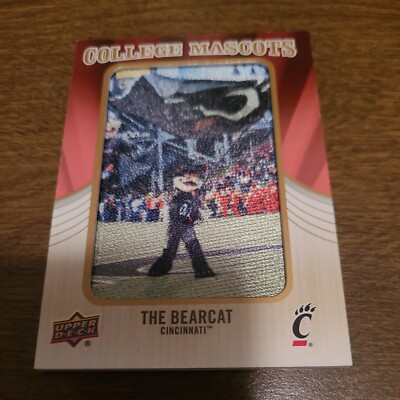 Nice 2013 Upper Deck College Mascots Cincinnati Bearcat Patch. Rare | eBay