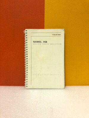 Wavetek 6510-00-0272 Model 3SR System Sweep Receiver Operation Manual ...