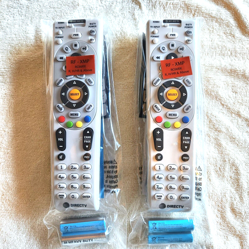 DIRECTV RC66RX / LOT OF 2 IR/RF UNIVERSAL REMOTE CONTROLS / BATTERIES ...