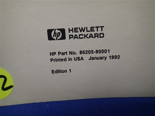 HP 86205A DIRECTIONAL BRIDGE OPERATING & SERVICE MANUAL | eBay